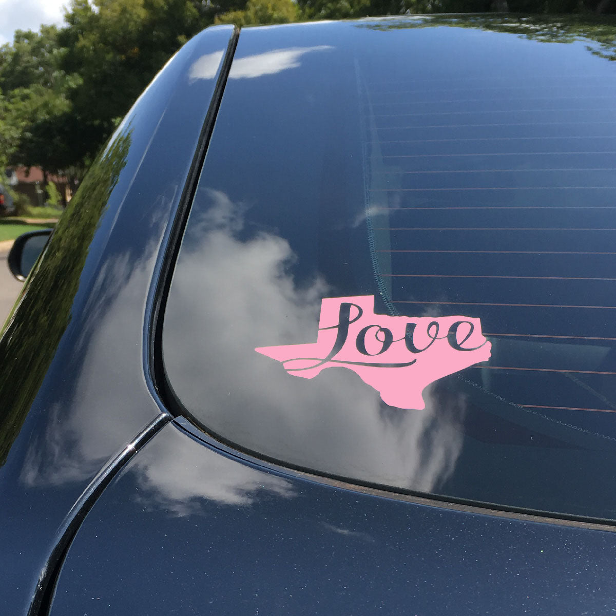 Texas Car Decal Love Texas Pink Vinyl Window Sticker – Texas Love Gifts